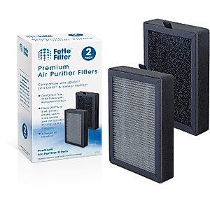 Fette Filter - LV-H128 True HEPA H13 Replacement Filter Compatible with LEVOIT LV-H128-RF/Valkia PU-P02 / PUURVSAS HM669A / ROVACS RV60 Air Purifier Models Part # LV-H128-RF 2-QTY