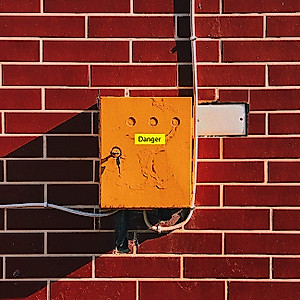 BOYEEZON 3Pack Compatible for DYMO Rhino 18444 18432 18438 Permanent Vinyl Label Tapes Black on White/Red/Yellow 12mm x 5.5m Industrial Tape for DYMO Rhino 4200 5200 5000 6000 Label Maker