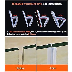 hokmly 120 Inch 10 Ft (Feet) Soft Shower Doors Sweep to Stop Leaks,Glass Door Seal Strip, Shower Silicone Seal Strip