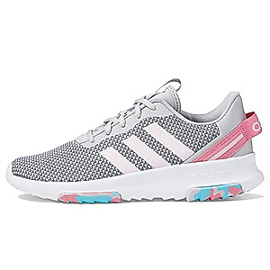 adidas Racer TR 2.0 Running Shoe, Grey/Clear Pink/Rose Tone, 2 US Unisex Little Kid