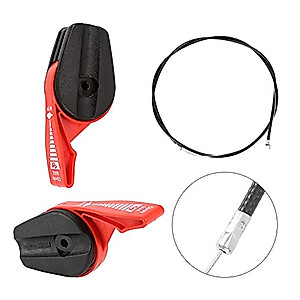 Fdit 65'' Throttle Cable Switch Control Lawn Mower Throttle Cable Universal Kit with Control Switch Lever Handle Garden Lawnmowers Replacement Parts(#2)