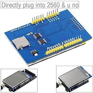 DIYmalls 2.8" TFT LCD Display Module 5V/3.3V ILI9341 Resistive Touchscreen 320x240 8-bit Parallel Interface w/SD Card Slot for Arduino U NO Mega-2560