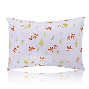 Tebery 2 Pack Toddler Pillowcases 100% Cotton Pillow Protectors 14 x 19 for 13 x 18, 12 x 16 Pillow Cute Animals Printings