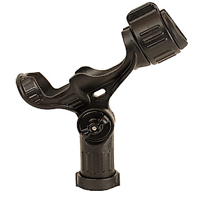 YakAttack Omega Rod Holder with Turnkey Track Adapter - 45° Aluminum Boat Mount