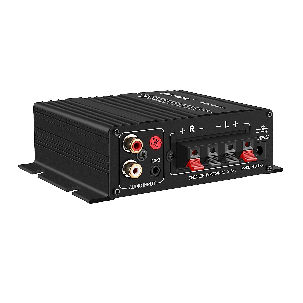 Kinter K2020A+ Limited Edition Original Tripath TA2020-020 Class-T Hi-Fi Audio Mini Amplifier with 12V 5A Power Supply Black