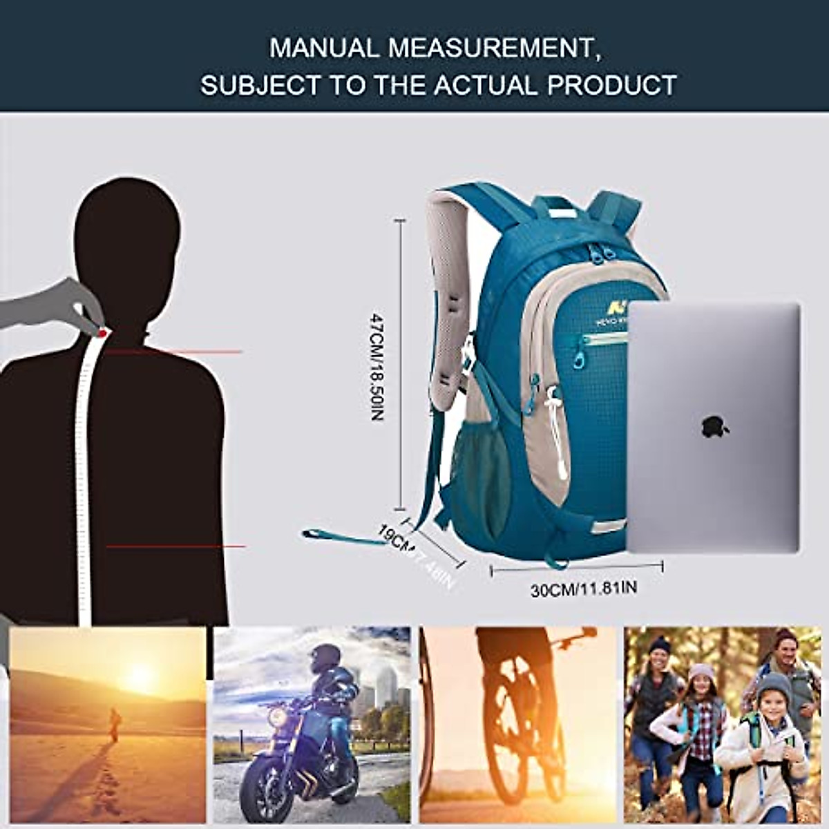 LOCALLION Hiking Daypack, Waterproof Hiking Backpack, 20/25L Cycling Biking Backpacks, Commuter Daypacks for Skiing Camping