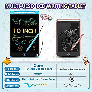 3 Pack LCD Writing Tablet for Kids, 10 in Doodle Board Drawing Tablet, Erasable Reusable Colorful Drawing Pad and Toddler Drawing Writing Board for 3 4 5 6 Girls Boys