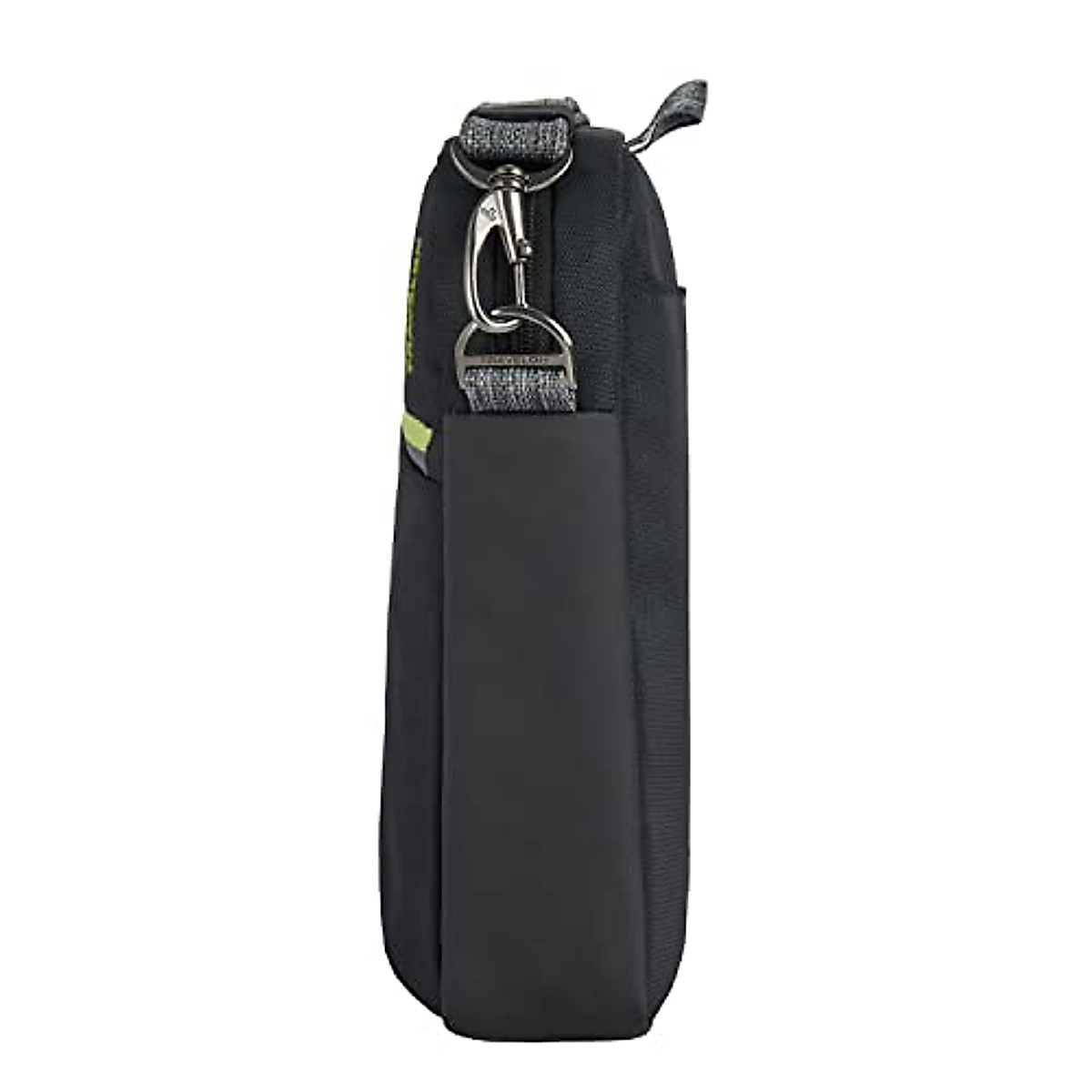 Travelon Greenlander Sustainable Anti-Theft Small Crossbody, Jet Black, 7.5" W x 10.5" H x 2.75" D