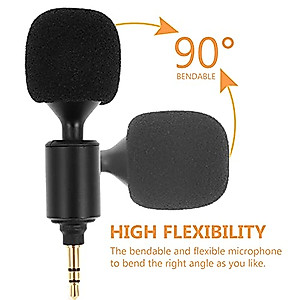 KOMBIUDA Recording Microphone smartphone microphone straight head microphone Singing Mic Podcast Microphone Home Microphone small mic Laptop Microphone sponge household online class