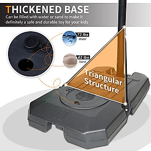 Teenagers Youth Portable Basketball Hoops Height Adjustable 6.5ft -10ft Basketball System 43 Inch Backboard with Wheels for Driveway Indoor Outdoor Use, Grey