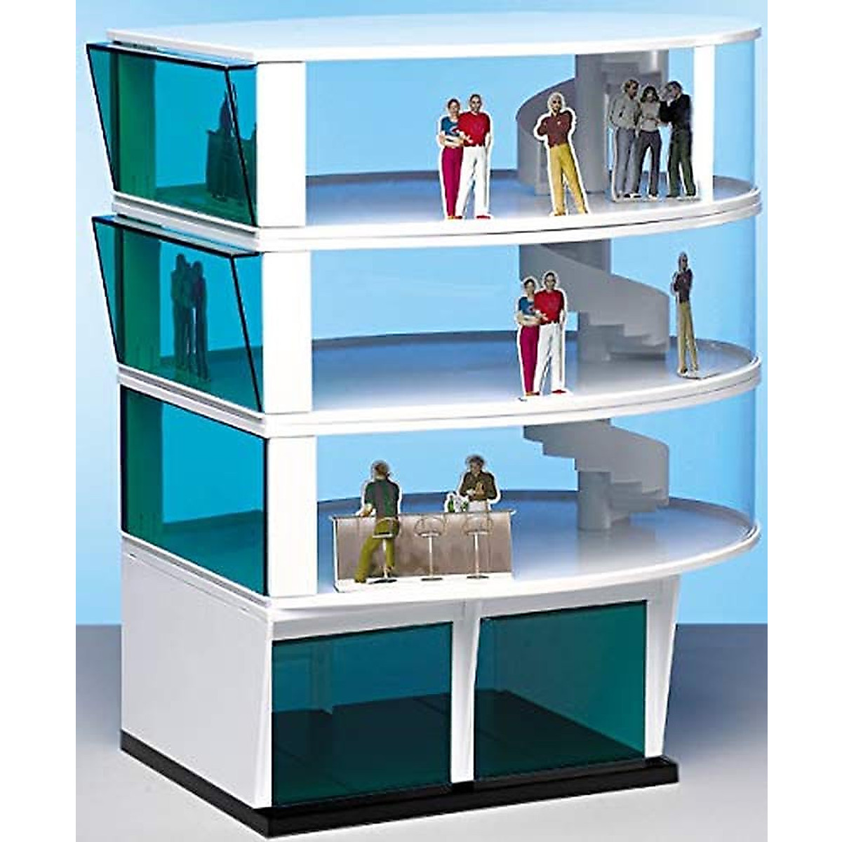 Carrera 21102 Press Tower Building Realistic Scenery Accessory for Slot Car Race Track Sets, White