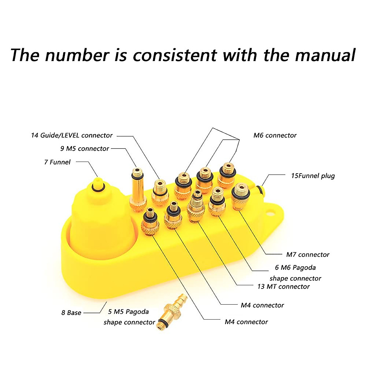 YAKAMOZ MTB Bike Hydraulic Disc Brake Bleed Kit Bicycle Brakes DOT Oil Bleed Tool for Shimano Magura Tektro Sram Avid Hayes Mountain Bike Brakes Repair Tools