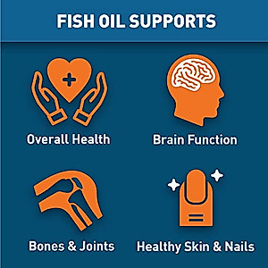 Dr. Tobias Omega 3 Fish Oil – Triple Strength Dietary Nutritional Supplement – Helps Support Brain & Heart Health, Includes EPA & DHA – 2000 mg per Serving,180 Soft Gel Capsules