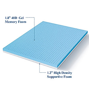 Maxzzz 2 Inch Mattress Topper King Memory Foam, Firm Bed Foam Mattress Topper with Remover Soft Cover, High Density Memory Foam Mattress Pad, Certipur-Us & Oeko-Tex Certified