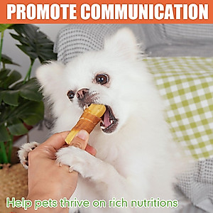 MON2SUN Rawhide Free Dog Treats, 2.75 Inch Real Chicken Wrapped Bones for Puppy and Small Dogs, Soft and Healthy Dog Snacks with Added Vitamins, 14.1oz (16 Count-Pack of 1)