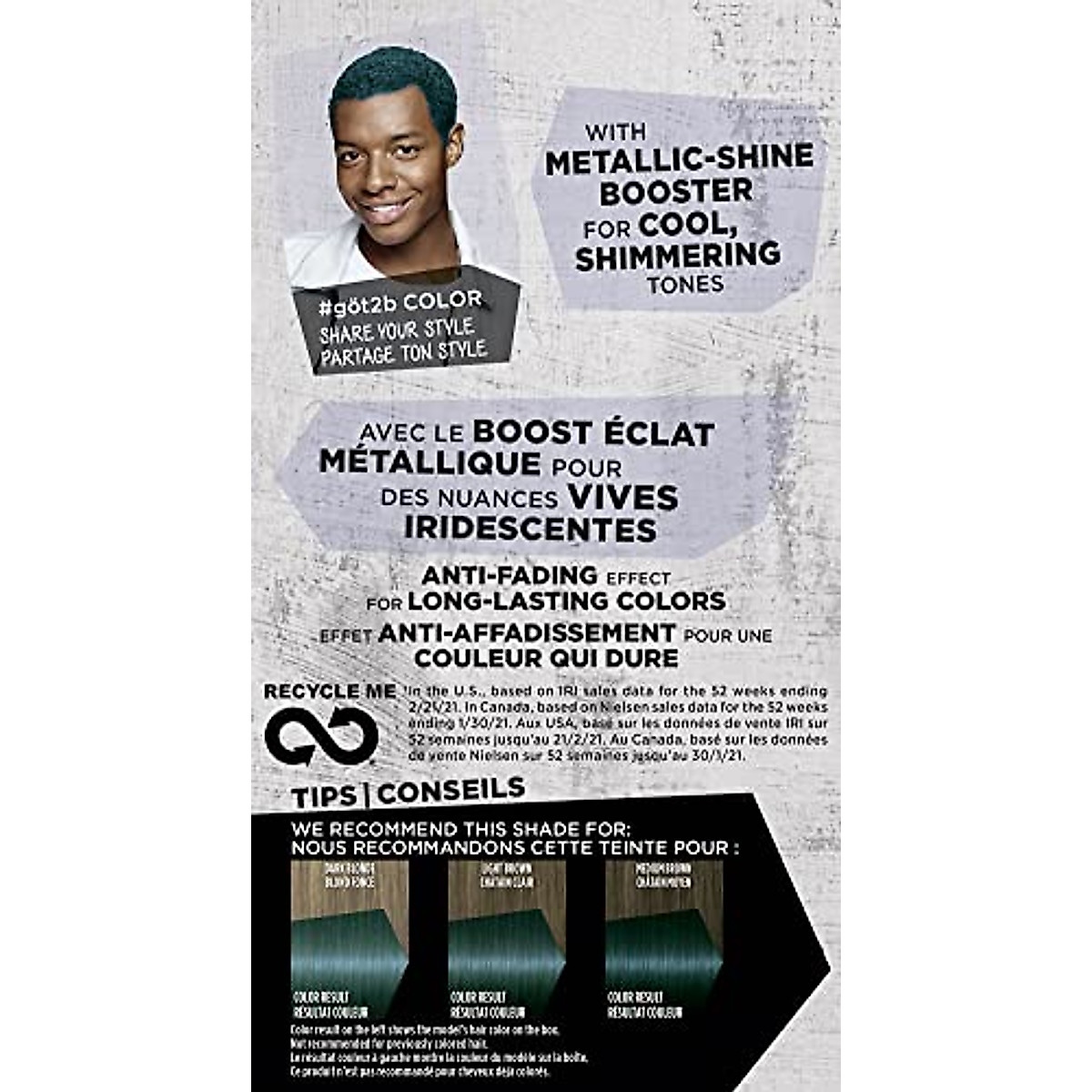 Got2b Metallics Permanent Hair Color, M77 Mermaid Green