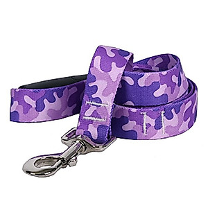 Yellow Dog Design Camo Purple Ez-Grip Dog Leash with Comfort Handle 1" Wide and 5' (60") Long, Large