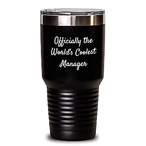 Funny Officially The World's Coolest Manager Gifts from Men to Manager Tumbler for Mother's Day Unique Gifts