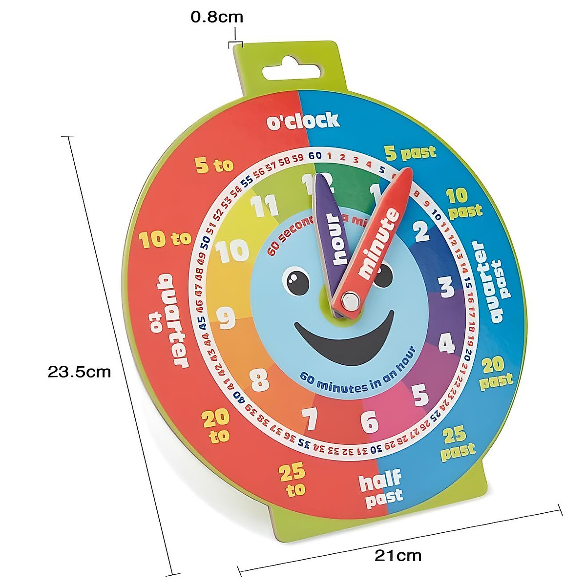 Morgan's Direct Early Learning Education Clock Moveable Hands Smiley Face Magnetic. - Easy to use and to learn for young children as well as durable and portable.