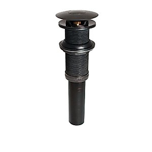 Keeney K820-76BRZ Universal Push Button Bathroom Sink Drain Without Overflow - Oil Rubbed Bronze