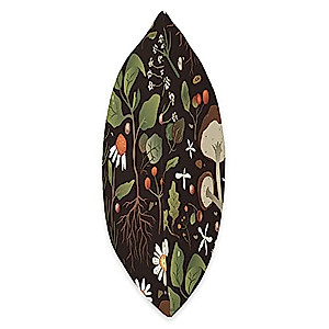 TAYEGU Mushrooms Shroom Flowers Floral Cute Mushroom Throw Pillow, 18x18, Multicolor