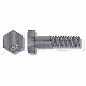 (20 pcs) Metric DIN 960 M14X1.5X100 Fine Thread Hex Head Cap Screw with Part Thread Class 10 Steel