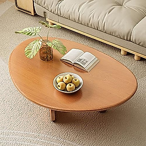 Triangle Coffee Table, Modern Leisure Table with Geometric Legs for Living Room, Patio, Home Office, Birthday, (Color : A, Size : 110 * 78 * 40cm)
