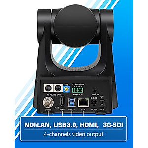 FoMaKo NDI Camera AI Auto Tracking 20x Optical Zoom HDMI NDI PTZ Camera for Church Worship Education Events,PoE 1080P 60FPS (KN20A Pro) (NDI 6 & NDI HX3 Certified)