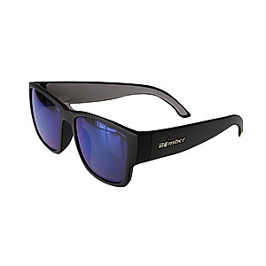 BOMBER Sunglasses for Men that Float in Water, Blue Mirror Sunglasses with Gray Foam Lining - GM101BM