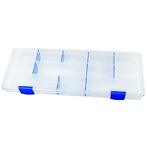 Flambeau 3009 Tuff Tainer See-Through Storage Box, 3 Fixed Compartments, 9 Zerust Dividers