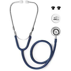 PrimaCare DS-9291-BL Pediatric Size 22" Stethoscope for Clinical and Screening Instrument, Lightweight and Aluminum Dual Head Flexible Stethoscope, Blue