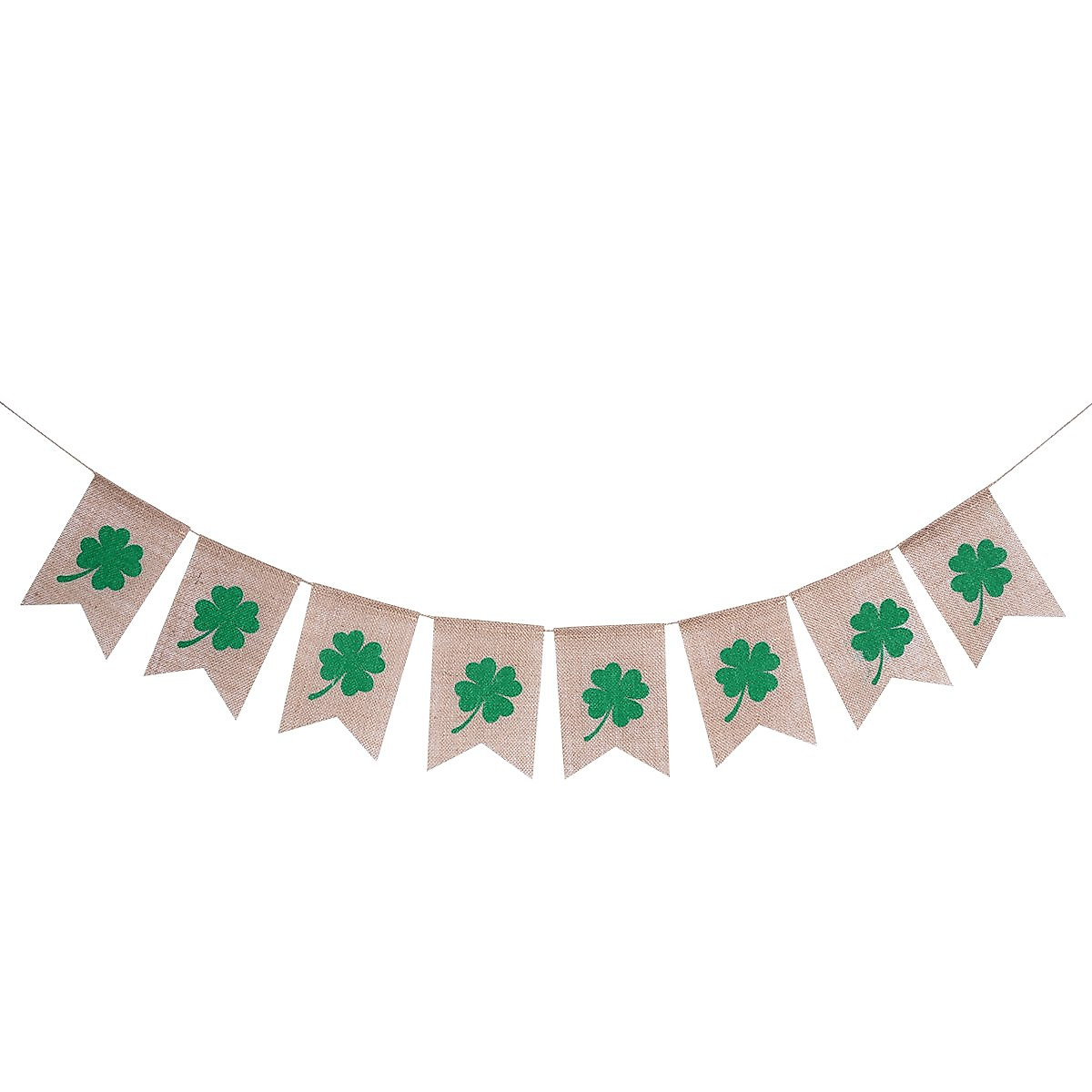 Tinksky St Patrick's Day Decorations,St.Patrick's Day Banner Irish Shamrock Burlap Banners