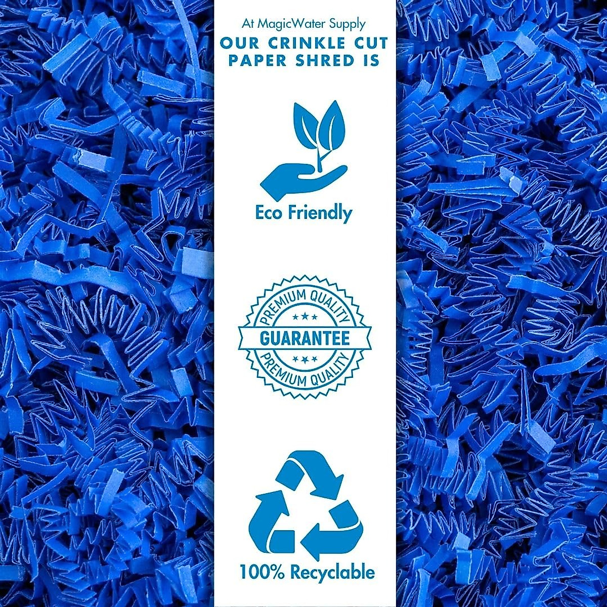MagicWater Supply Crinkle Cut Paper Shred Filler (1 LB) for Gift Wrapping & Basket Filling - Sky Blue