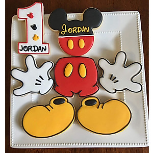 8 Pieces Mickey Mouse Cookie Cutters,Stainless Steel Cutters Mickey Minnie Mouse Shaped Biscuit Molds for Themed Birthday Baby Shower Holiday Parties