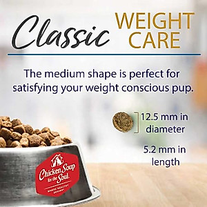 Chicken Soup for The Soul Classic Dry Adult Weight Care Dog Food, Brown Rice, Chicken & Turkey Recipe, 4.5 Pound Bag | Soy, Corn & Wheat Free, Low Calorie Dog Food Made with Real Ingredients