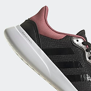adidas Women's QT Racer 3.0 Sneaker, Black/Black/Pink Strata, 9