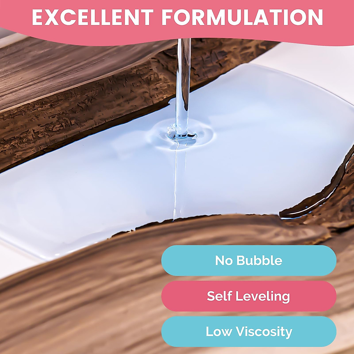 84oz Casting Epoxy Resin Kit - Crystal Clear Epoxy Resin for Wood, Molds, Jewelry Making, Table Top - Non Yellowing 2 Part Resin Kit (42oz Resin and 42oz Hardener) with Silicone Cups, Sticks