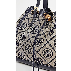 Tory Burch Women's T Monogram Jacquard Small Tote, Tory Navy, Blue, Print, One Size