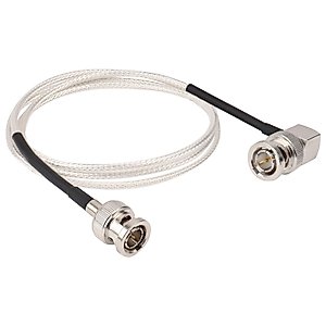 XRDS -RF 3G/6G SDI Cable HD-SDI BNC Male to Right Angle BNC Male 75 Ohm RG179 Jumper Cable 3ft for Surveillance Camera System Cables/CCTV/DVR