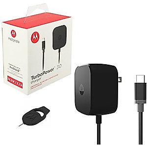 Motorola TurboPower 30 USB-C / Type C Fast Charger - SPN5912A (Retail Packaging) for Moto Z Force