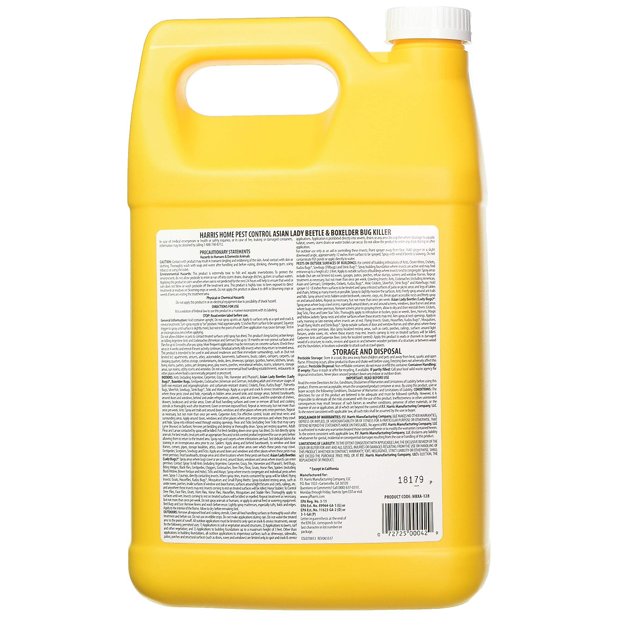 HARRIS Asian Lady Beetle, Japanese Beetle, and Box Elder Killer, Liquid Spray with Odorless and Non-Staining Extended Residual Kill Formula (Gallon)