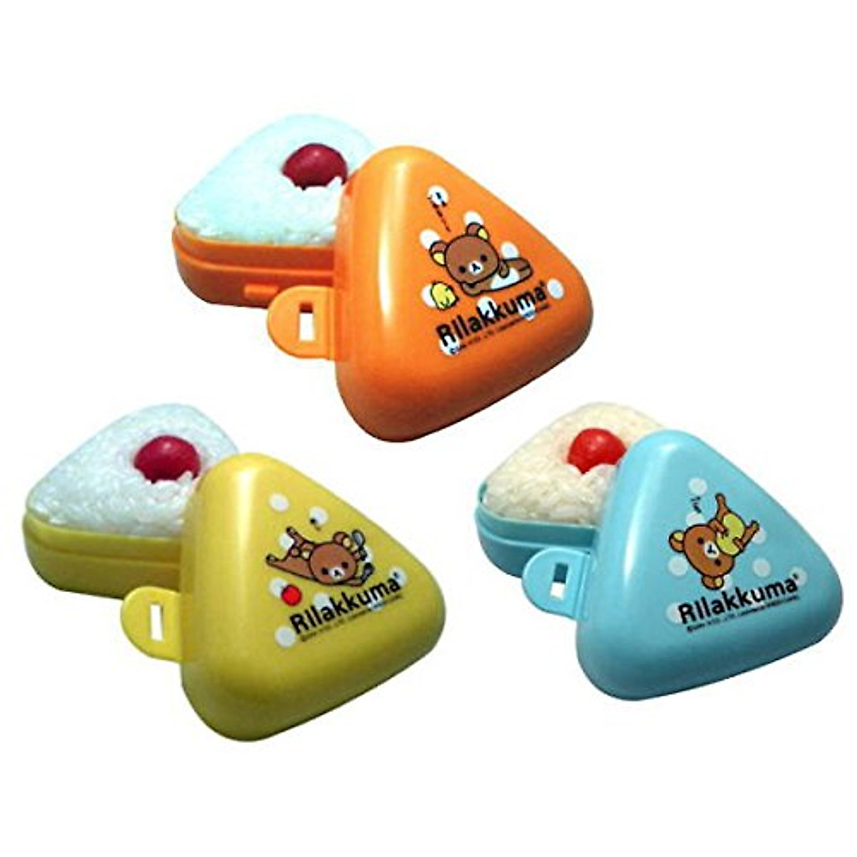 Rilakkuma ONIGIRI CASE SET (3Pcs) | Rice Ball Case | LS-2 ( Japanese Import )