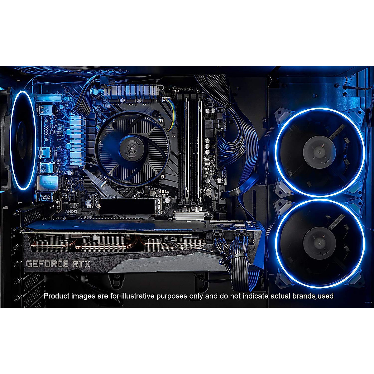 Skytech Azure Gaming PC Desktop - AMD Ryzen 5 3600 3.6GHz, RTX 3070 8GB, 16GB DDR4 3200, 1TB NVME, 650W Gold PSU, Windows 10 Home 64-bit, Black