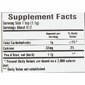 Frontier Co-op Pau d'Arco Bark, Cut & Sifted, Herbal Supplement, Great as Tea with Lemon Juice, 16 Ounce (Pack of 1)