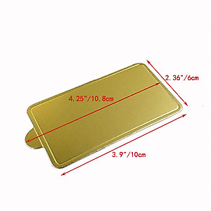 100-Pack Mini Cake Base Boards, Gold Mousse Cake Cardboard Set, Ideal for Dessert Buffet, Wedding, Parties, Catering Supplies (mixing set)