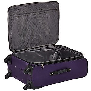 American Tourister Pop Max Softside Luggage with Spinner Wheels, Purple, 3-Piece Set (21/25/29)