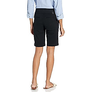 JAG Jeans Women's Ainsley Pull-On Bermuda Short, Black Twill, 12