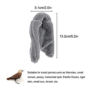 DONGKER Corner Fleece Bird Blanket, Warm Parrot Cuddle Nest Hanging Toy Comfort Parrot Cage Snuggle Hut for Parakeet Cockatiel Pigeon Parrots Cockatiels