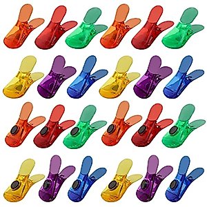 24 Pack Magnetic Chip Clips, Clips for Food Packages with Magnet, Sealing Food Clips, Multipurpose Snack Bag Clips for Food Storage (Multicolored)