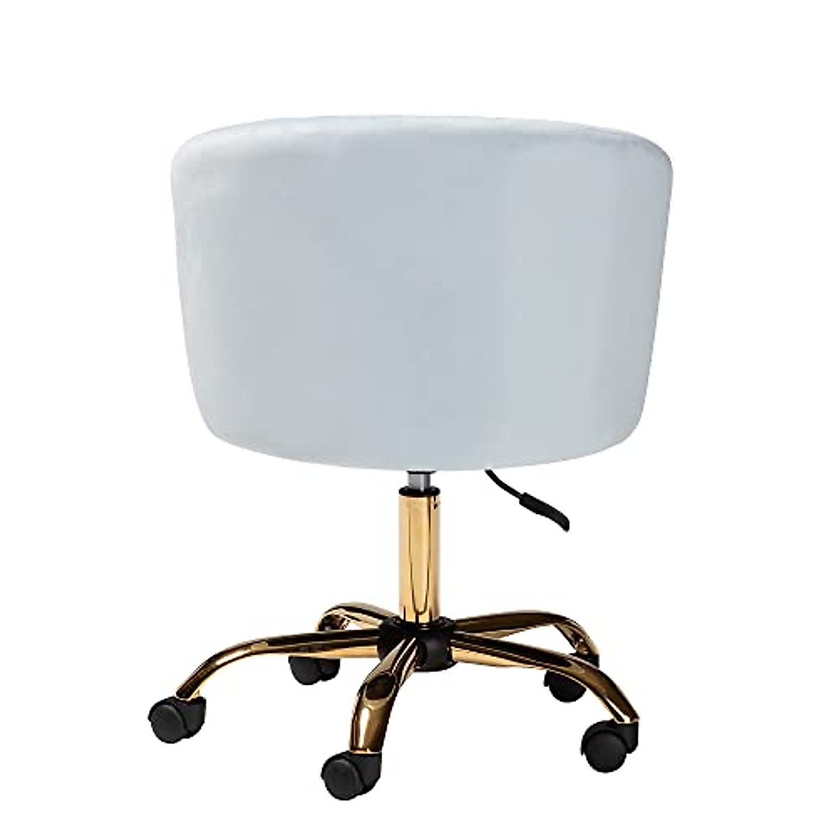 Baxton Studio Ravenna Office Chair, One Size, Aqua/Gold